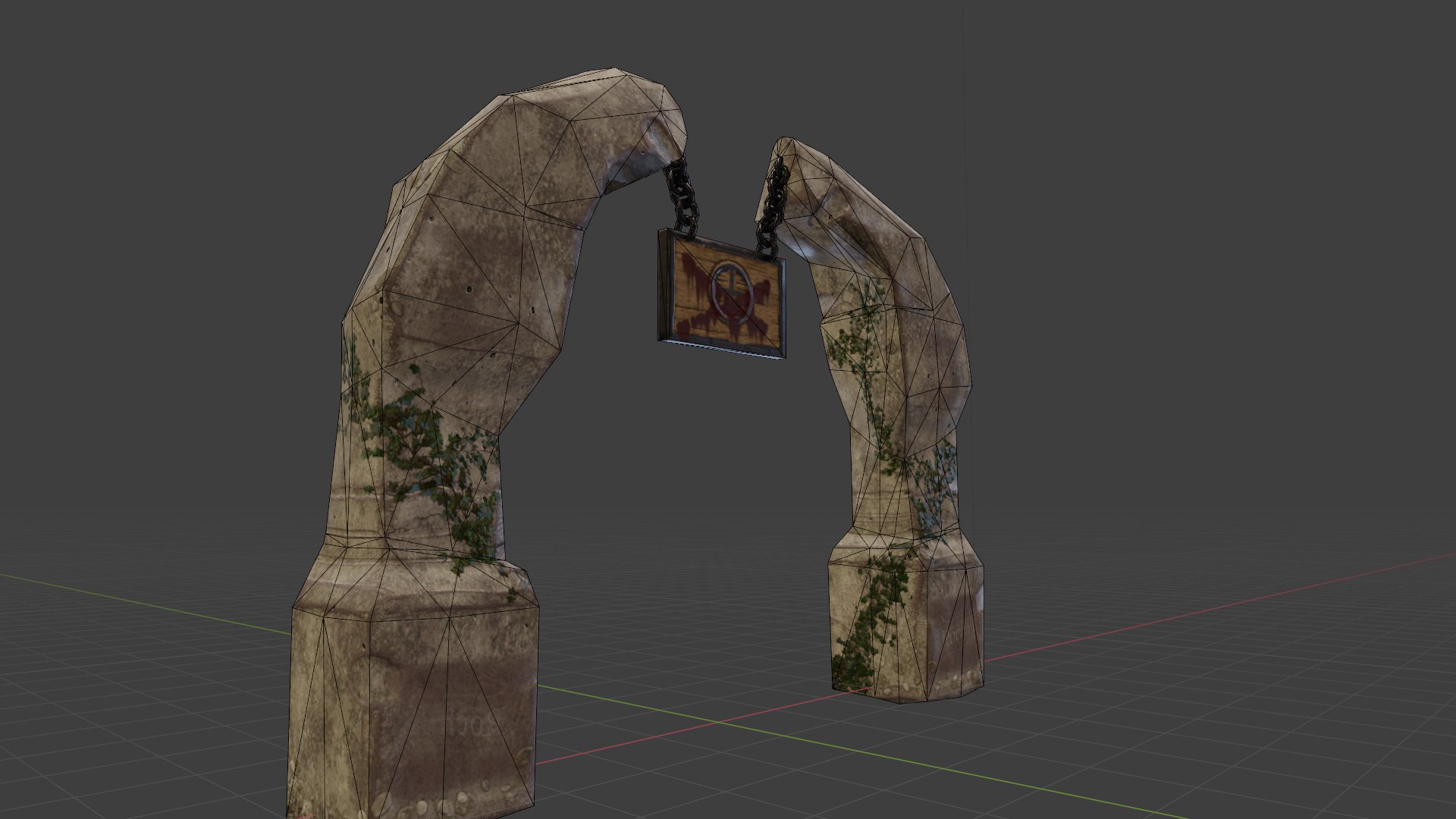 Old Broken Stone Arch 3D - TurboSquid 1751924