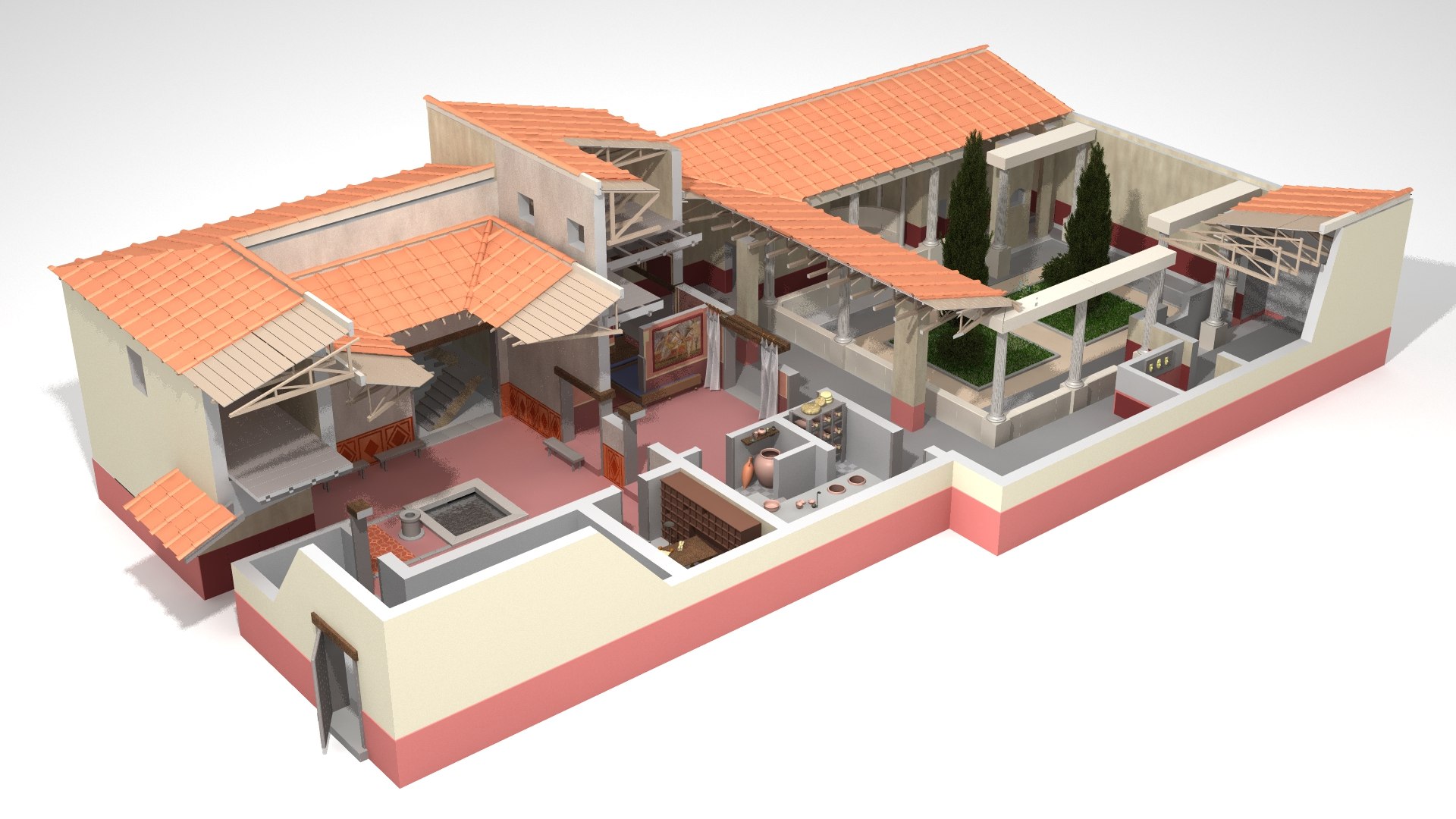 House Of Trebio Valente In Pompeii 3D Model - TurboSquid 2209037