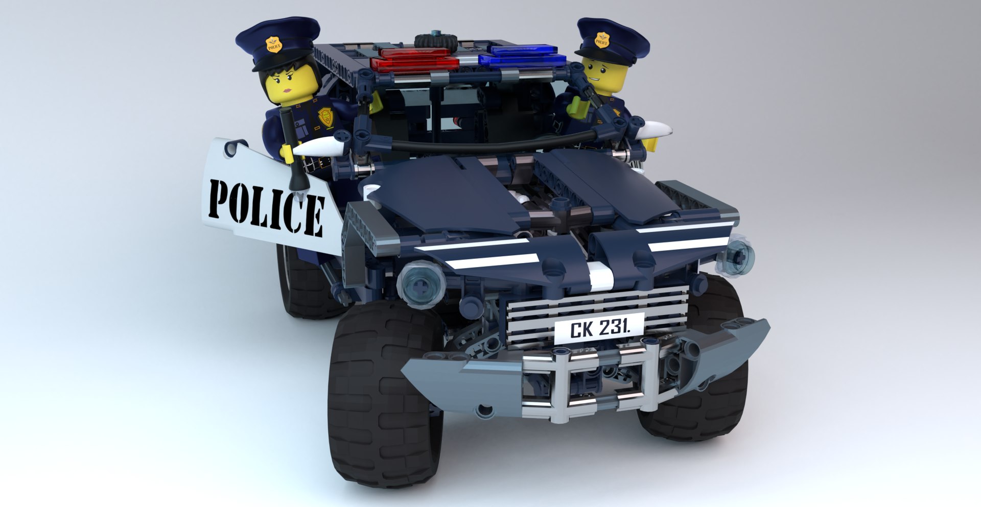 Lego Cop Car 3D - TurboSquid 1346809
