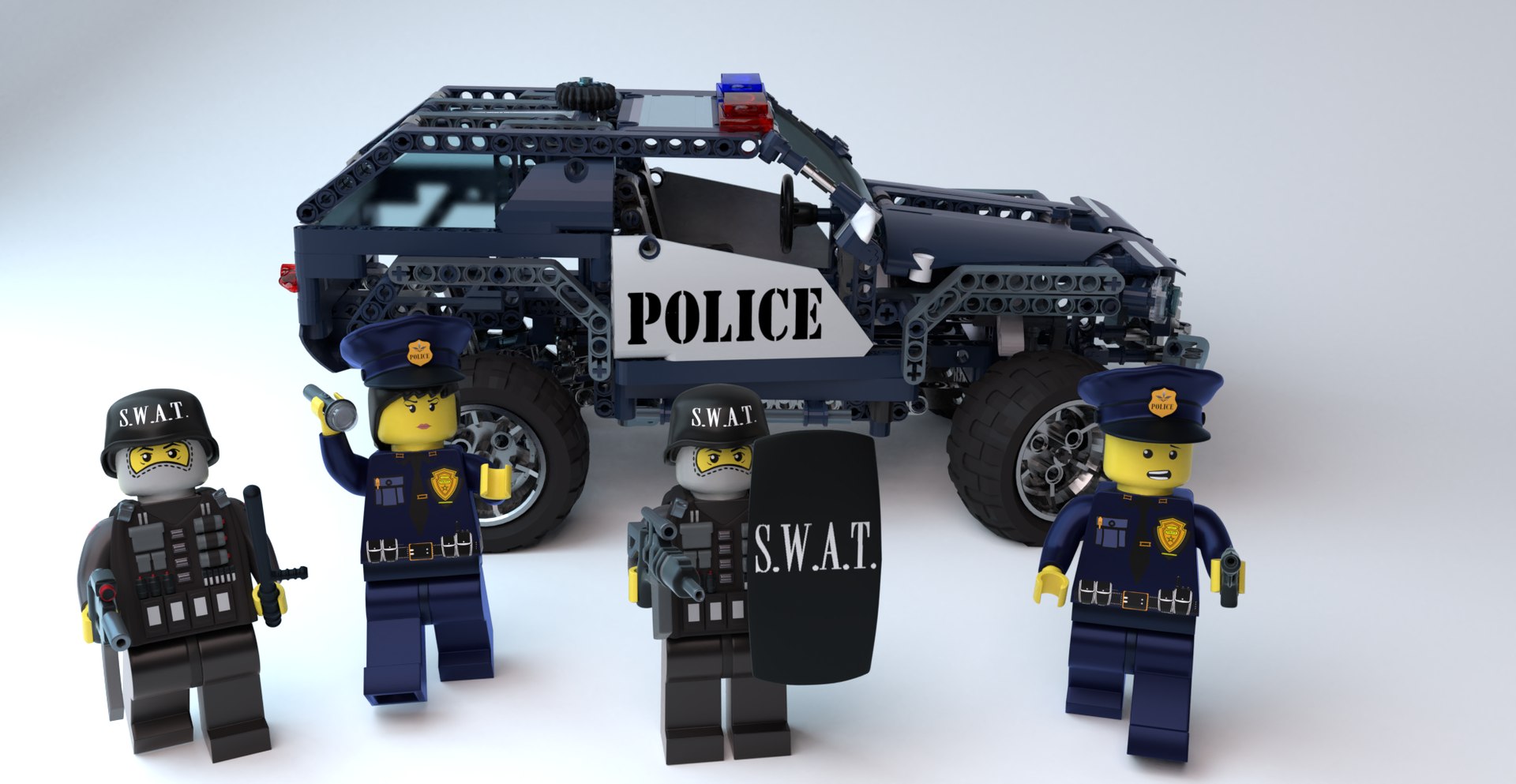Lego Cop Car 3D - TurboSquid 1346809
