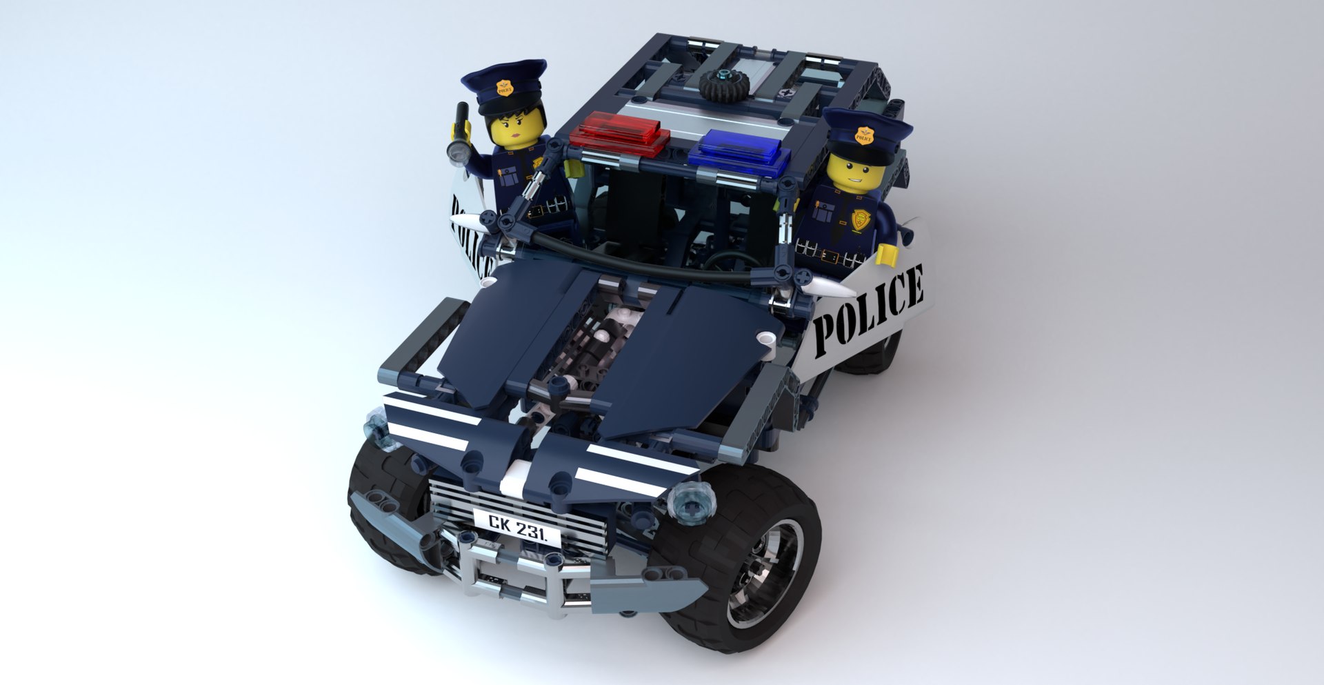 Lego Cop Car 3D - TurboSquid 1346809