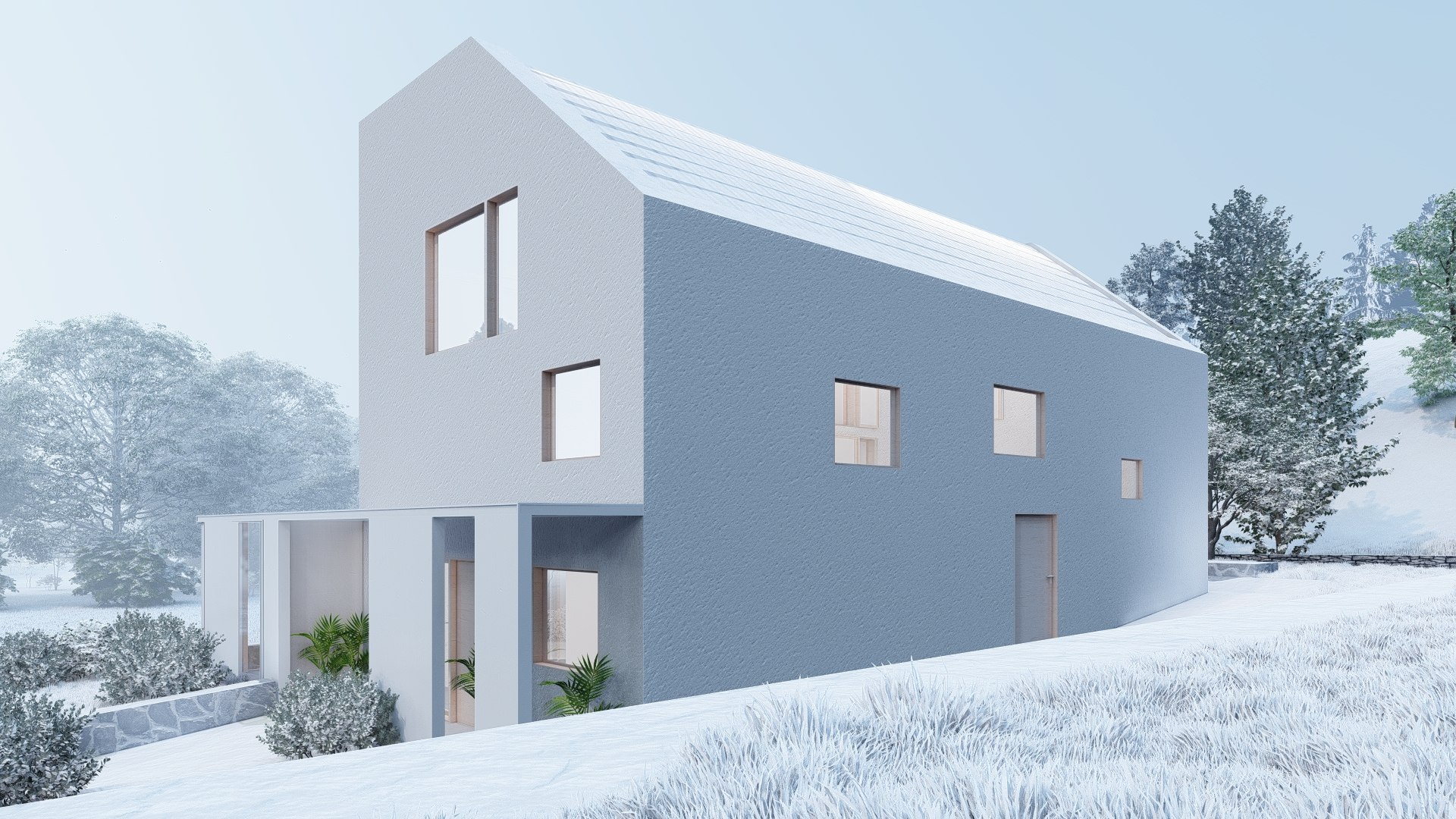 3D Modern House - Reconstruction Model - TurboSquid 1946878