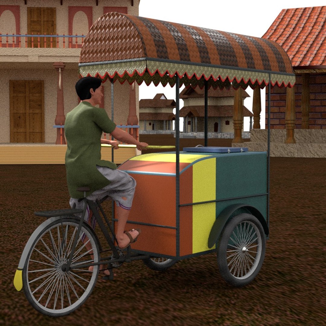 3D Ice-cream Trolley Model - TurboSquid 2276712