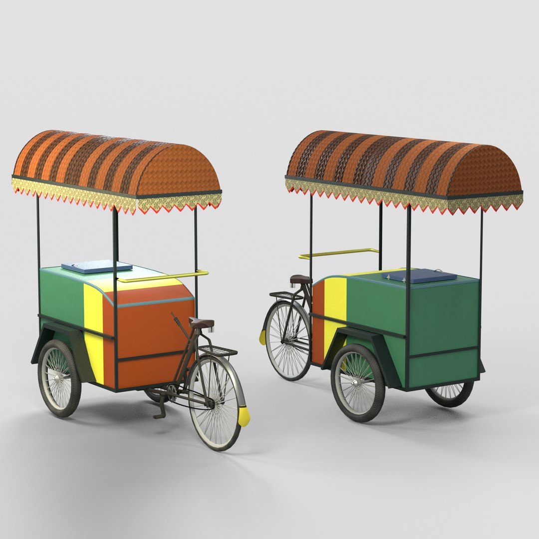 3D Ice-cream Trolley Model - TurboSquid 2276712