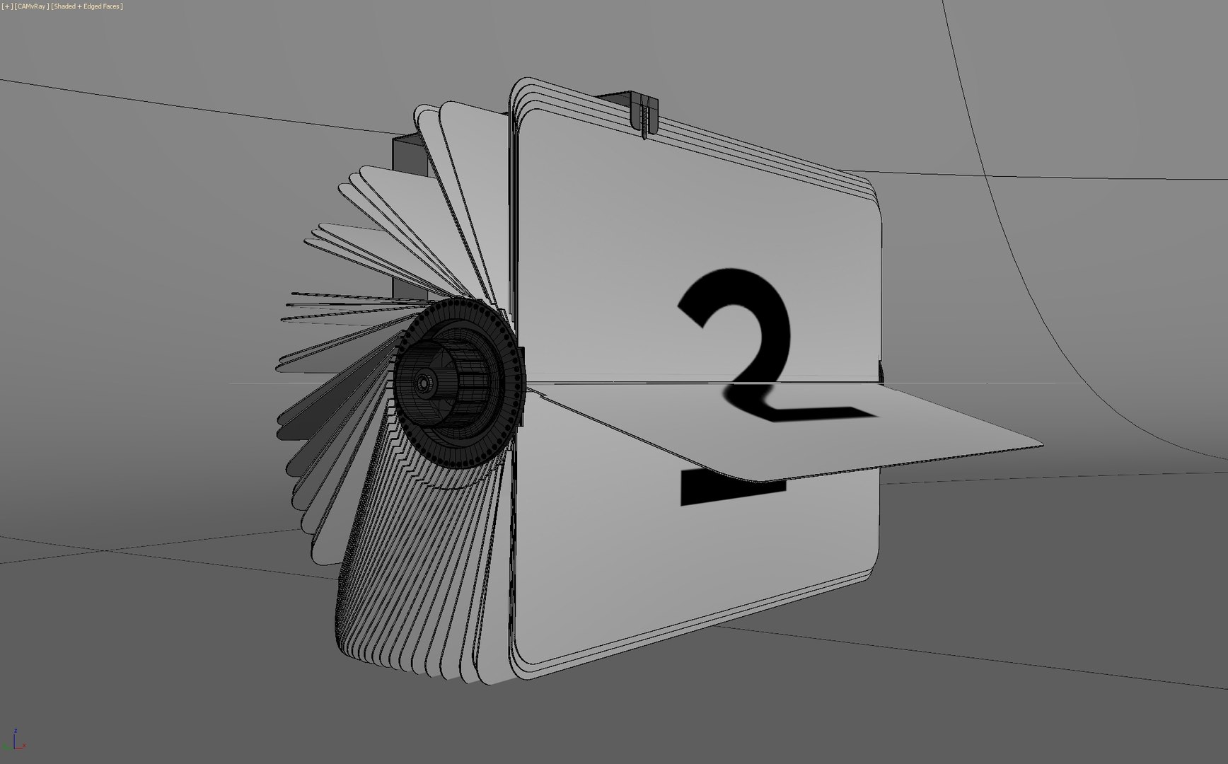 3d Flip Clock Model