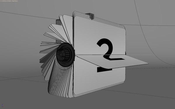 3d flip clock model