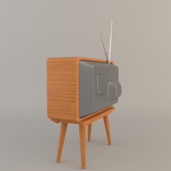 3d retro tv set model