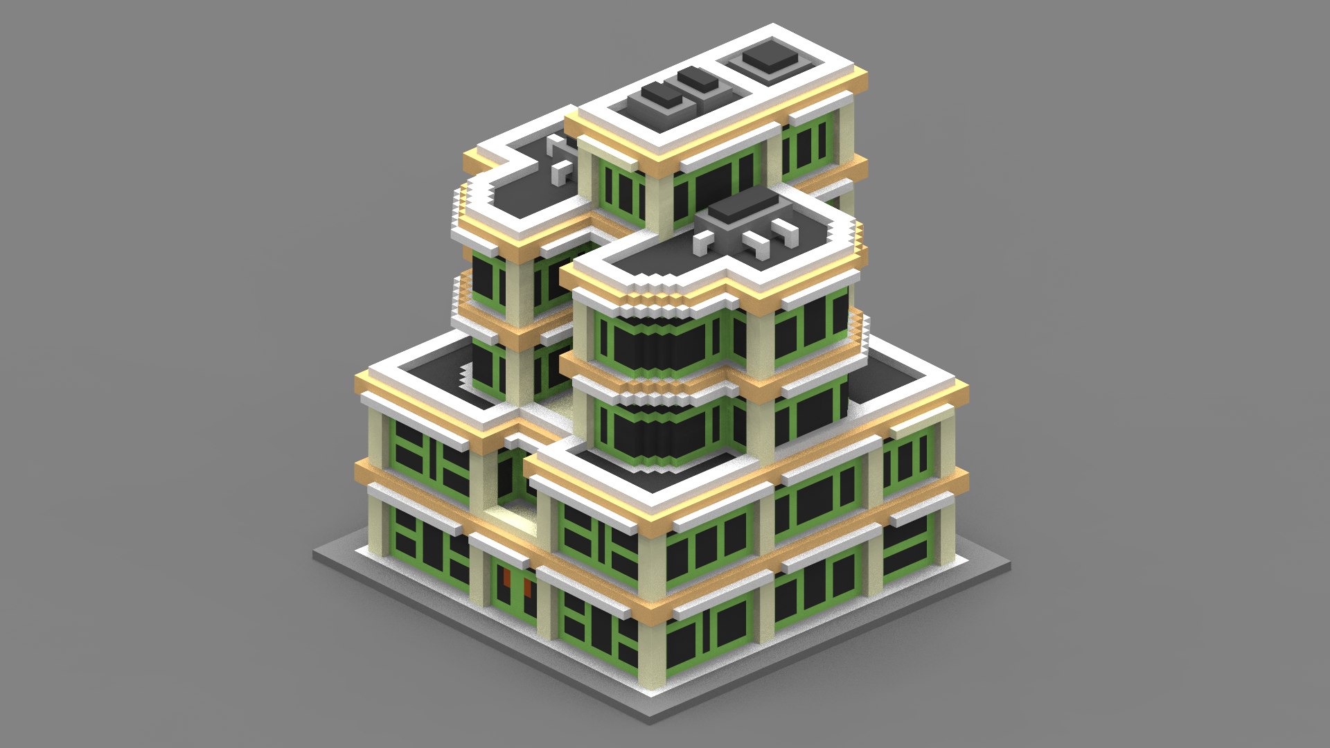 Voxel house 3D - TurboSquid 1352835