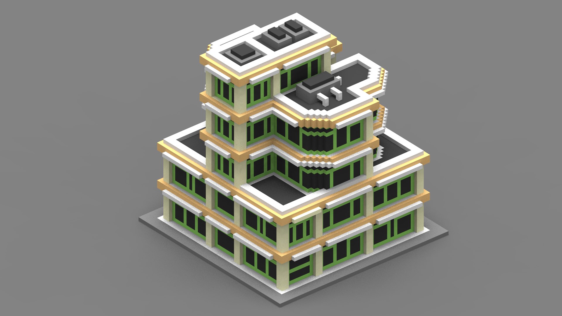 Voxel house 3D - TurboSquid 1352835