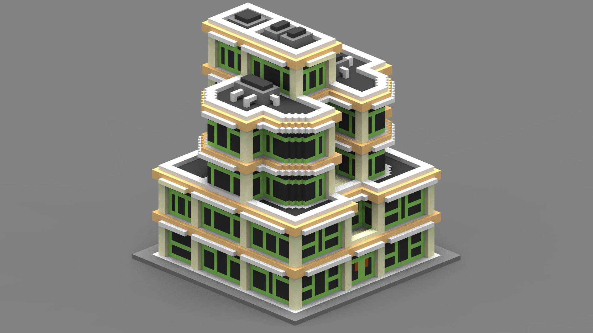 Voxel house 3D - TurboSquid 1352835