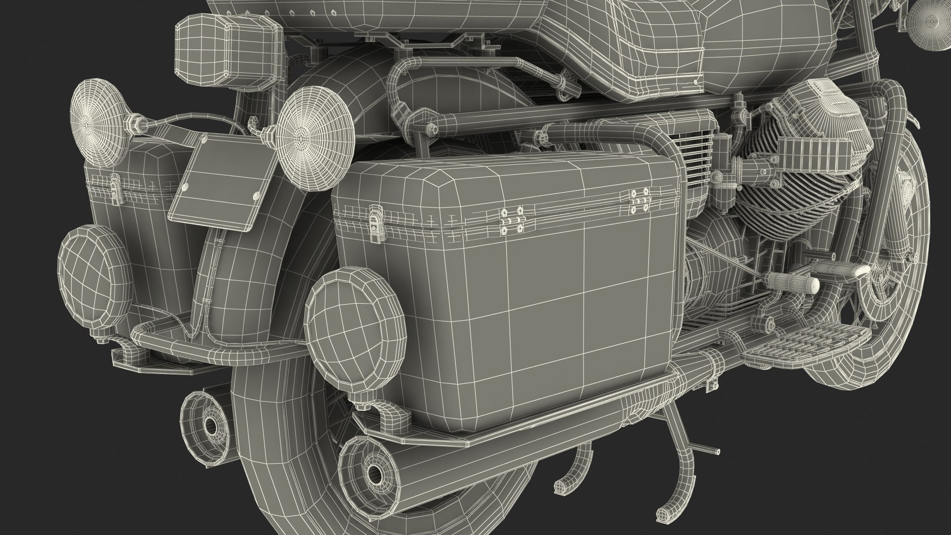 3D Classic Police Bike Model - TurboSquid 1528785