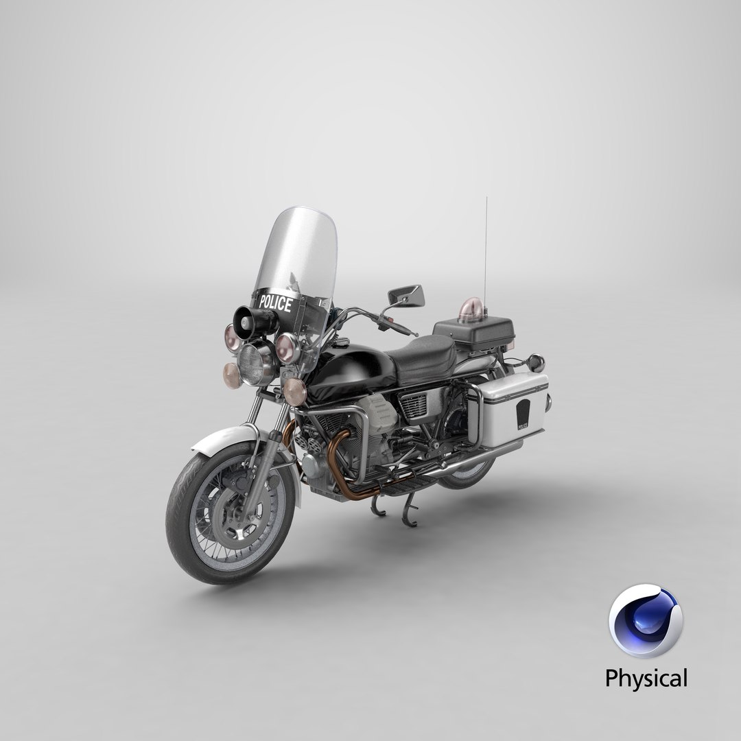 3D Classic Police Bike Model - TurboSquid 1528785