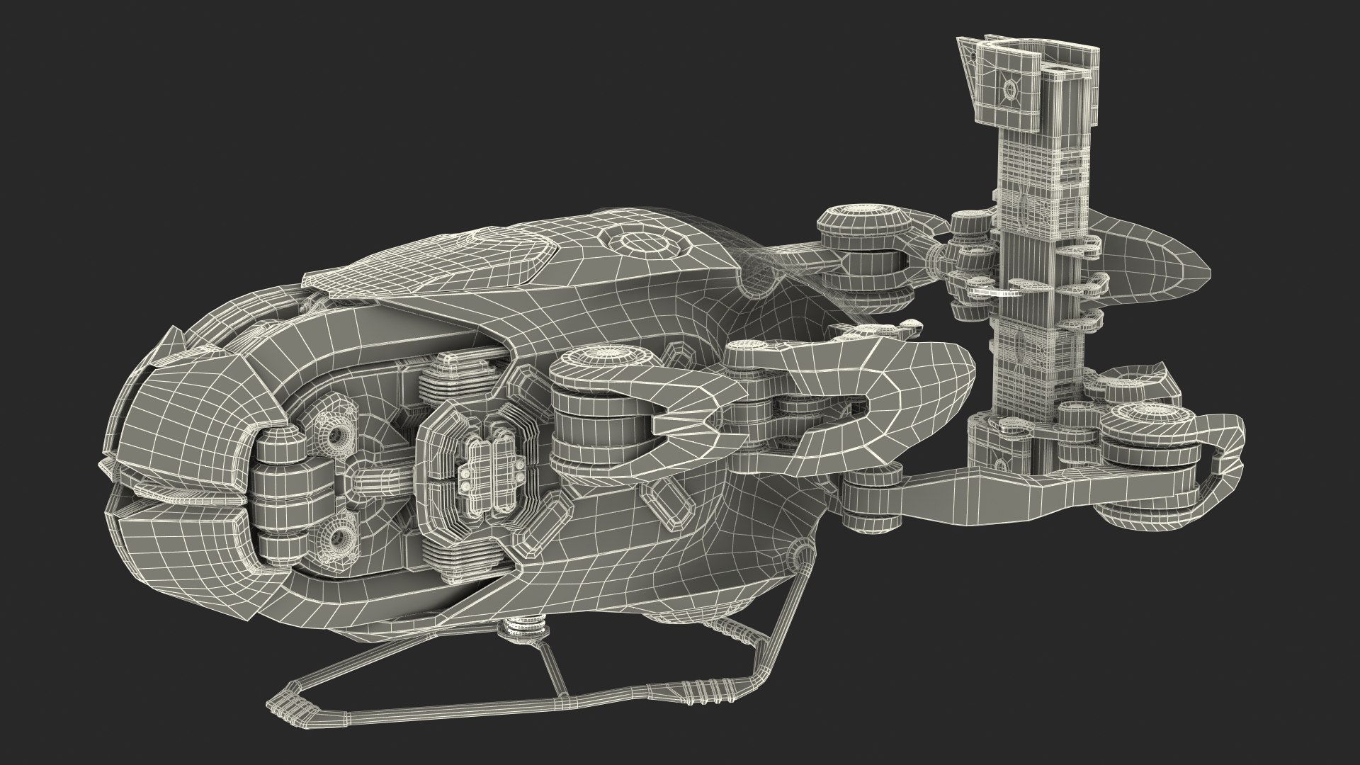 3D Model Sci Fi Repair Spaceship - TurboSquid 2307231