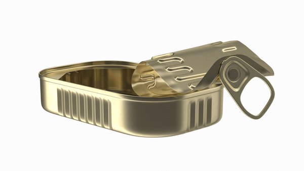 3D model Open Empty Rectangular Tin Can - TurboSquid 1799515
