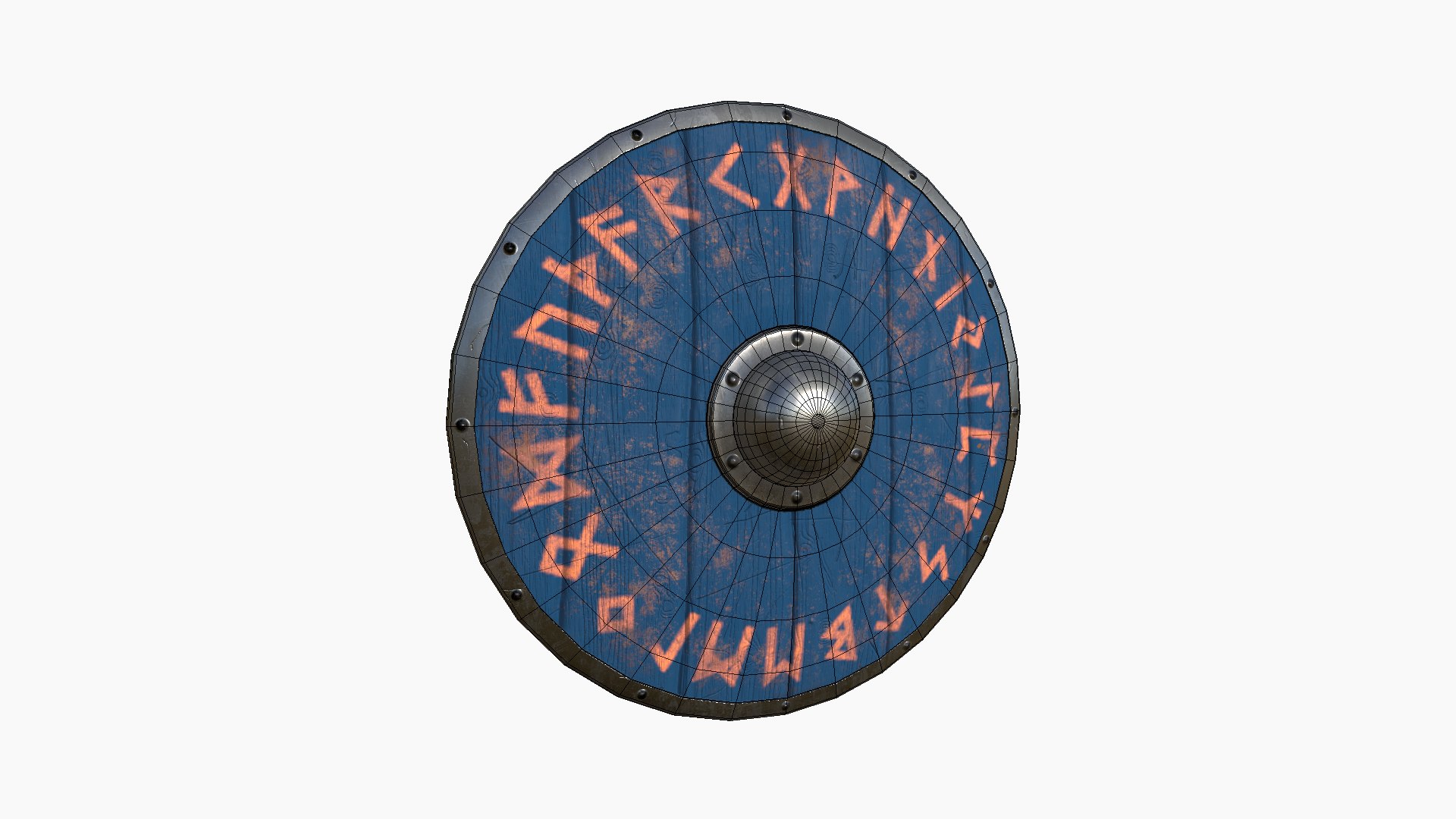 3D Viking Shield A17 Runes - Character Weapon Design - TurboSquid 2235278