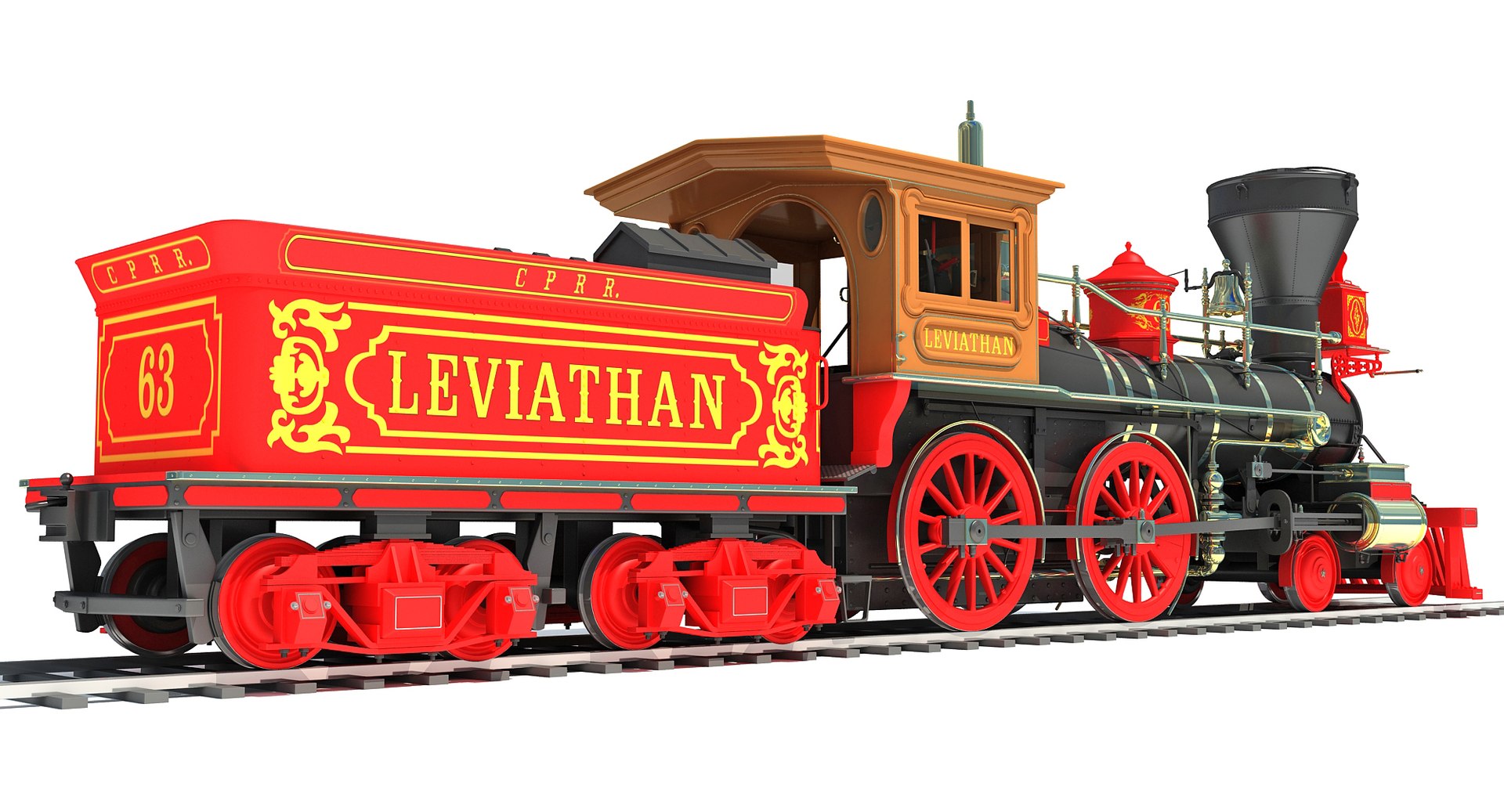 3D Leviathan Steam Locomotive - TurboSquid 1383478