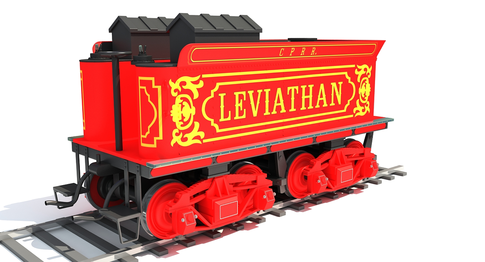3D Leviathan Steam Locomotive - TurboSquid 1383478