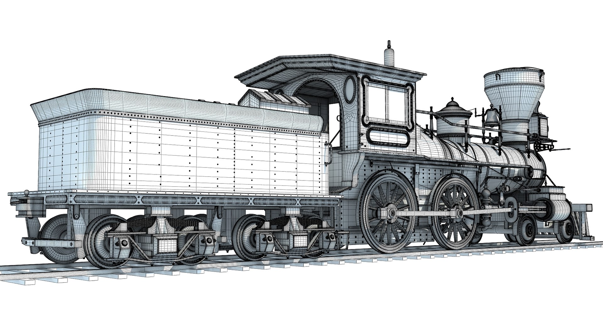 3D Leviathan Steam Locomotive - TurboSquid 1383478
