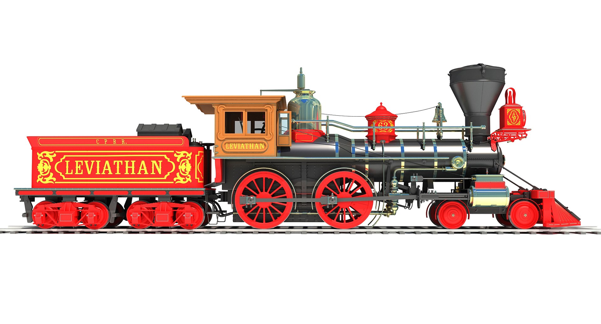 3D Leviathan Steam Locomotive - TurboSquid 1383478