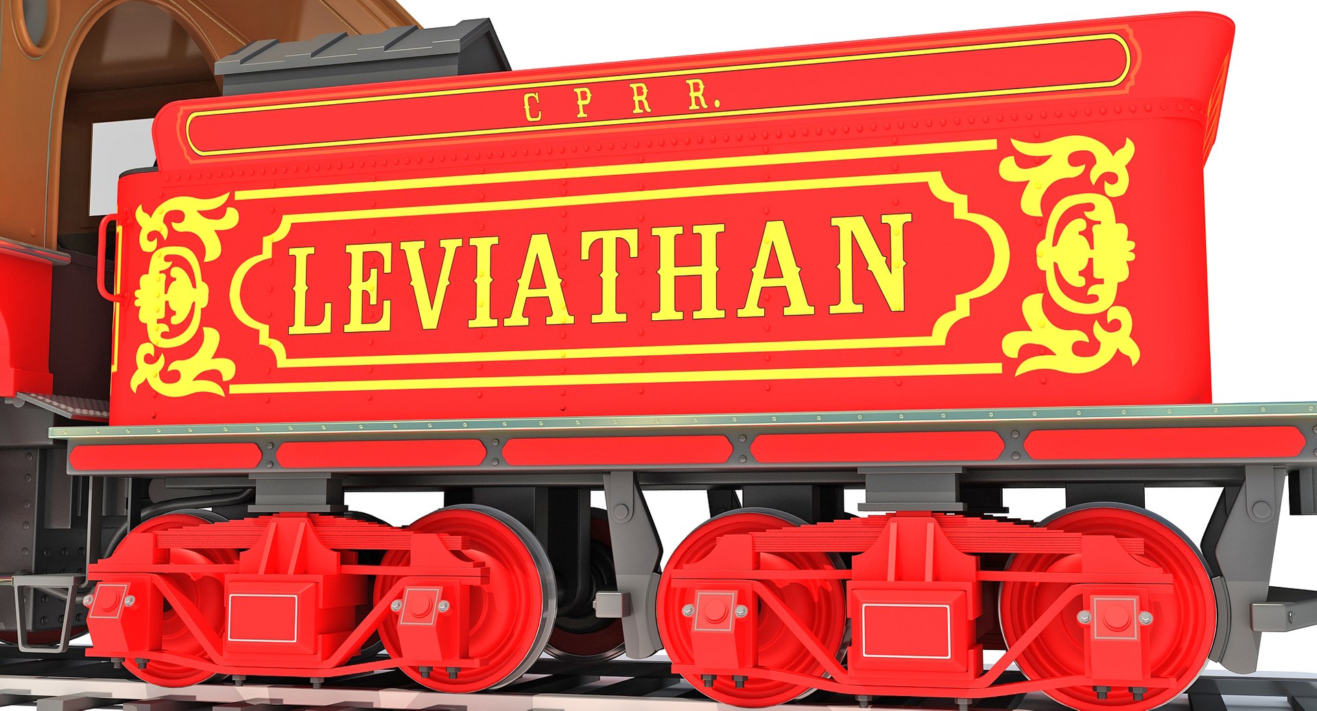 3D Leviathan Steam Locomotive - TurboSquid 1383478