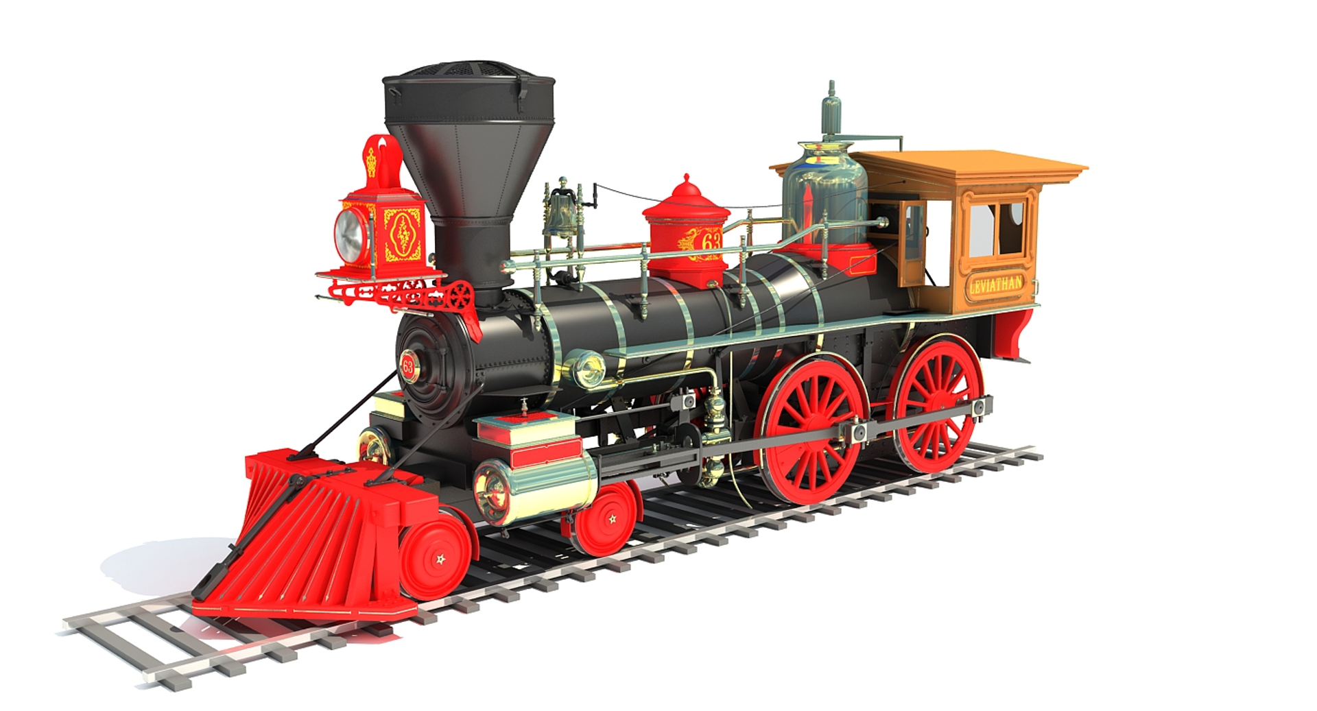 3D Leviathan Steam Locomotive - TurboSquid 1383478