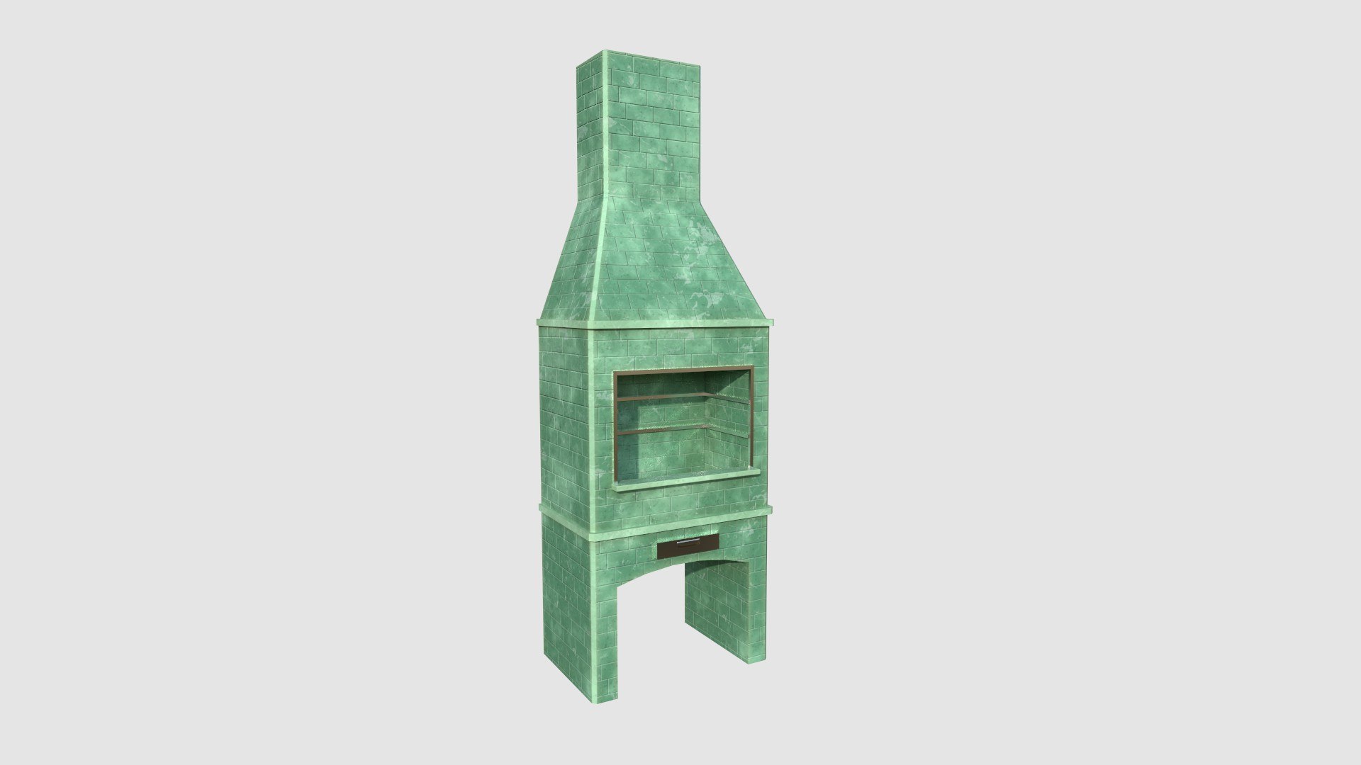 Brazilian Barbecue Grill 01 Jade Brick - Interior Design 3D Model ...