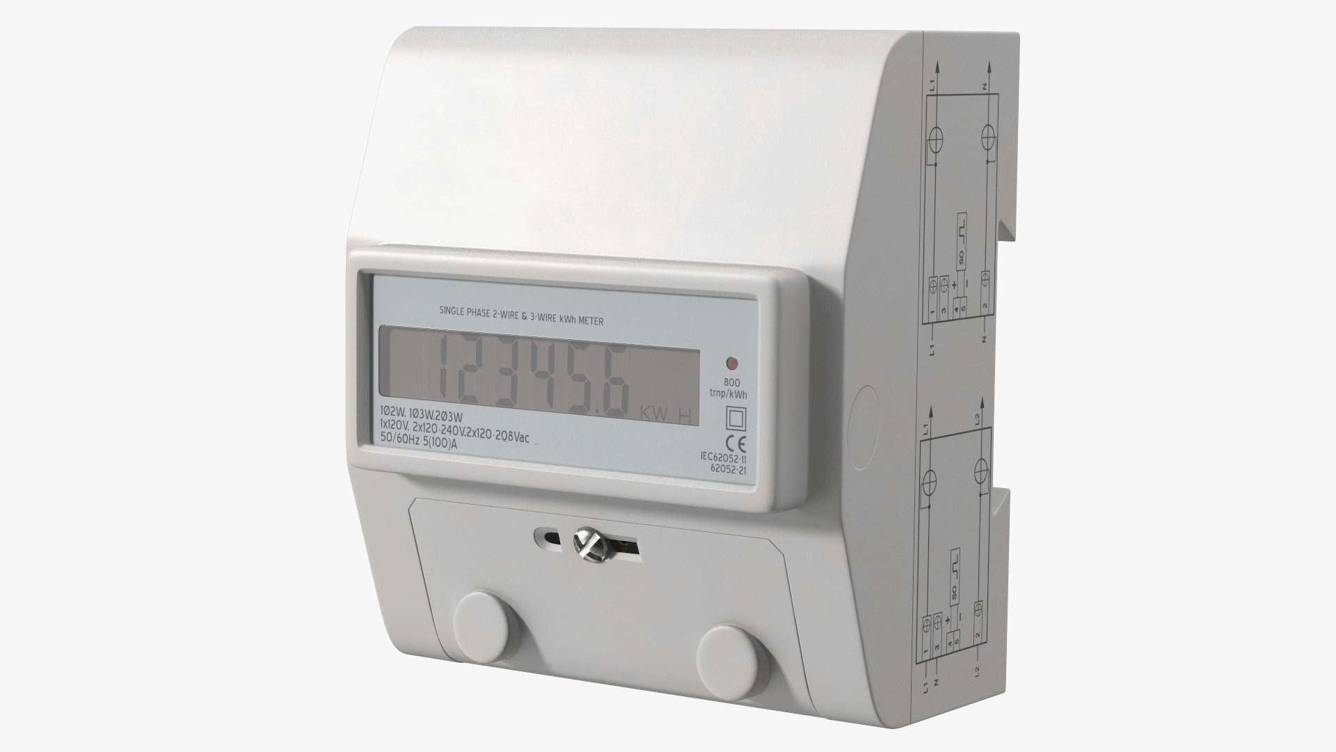 3D Electromechanical Electricity Meter Model - TurboSquid 2054529