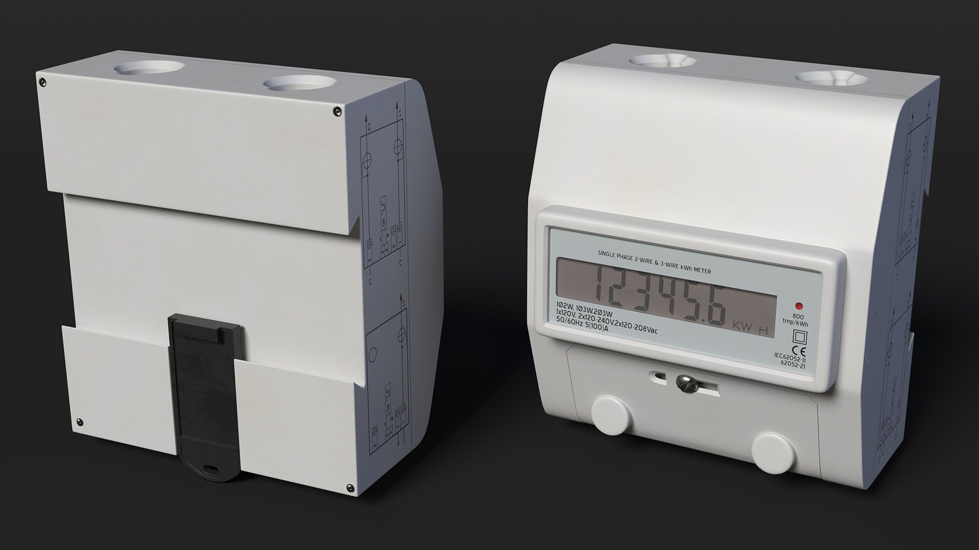 3D Electromechanical Electricity Meter Model - TurboSquid 2054529