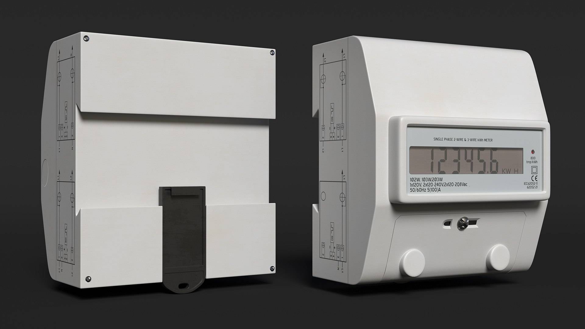 3D Electromechanical Electricity Meter Model - TurboSquid 2054529