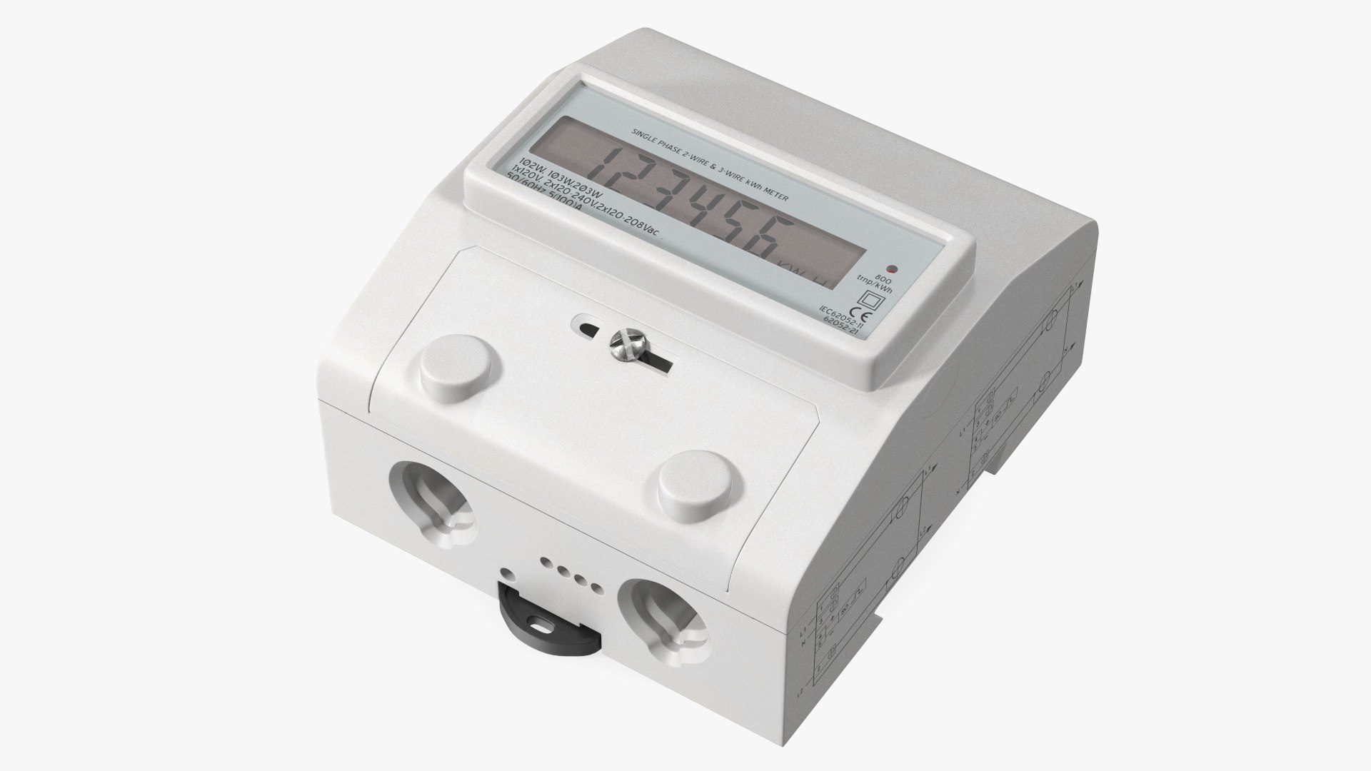 3D Electromechanical Electricity Meter Model - TurboSquid 2054529