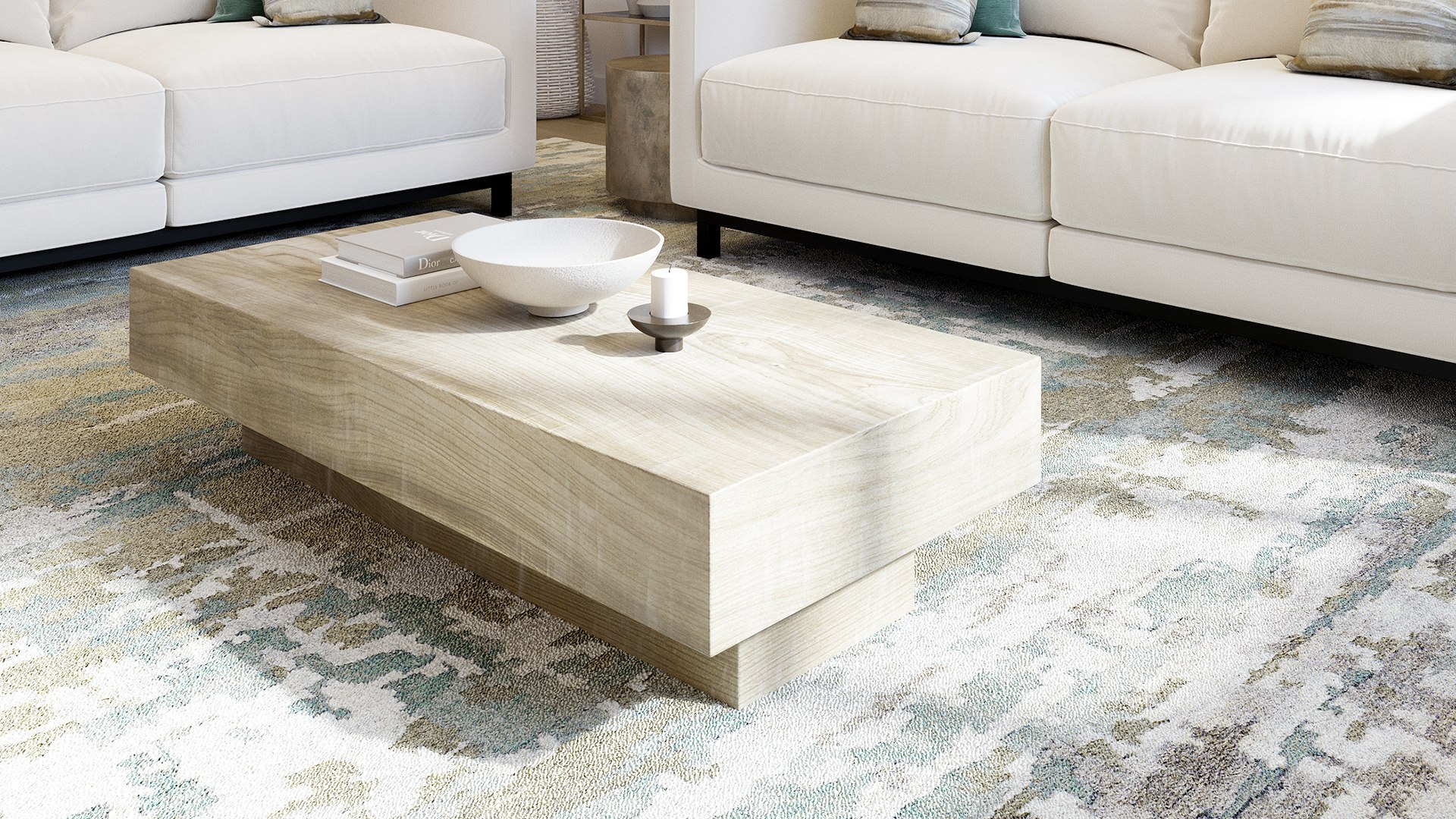 3D Block Coffee Table model - TurboSquid 2171483