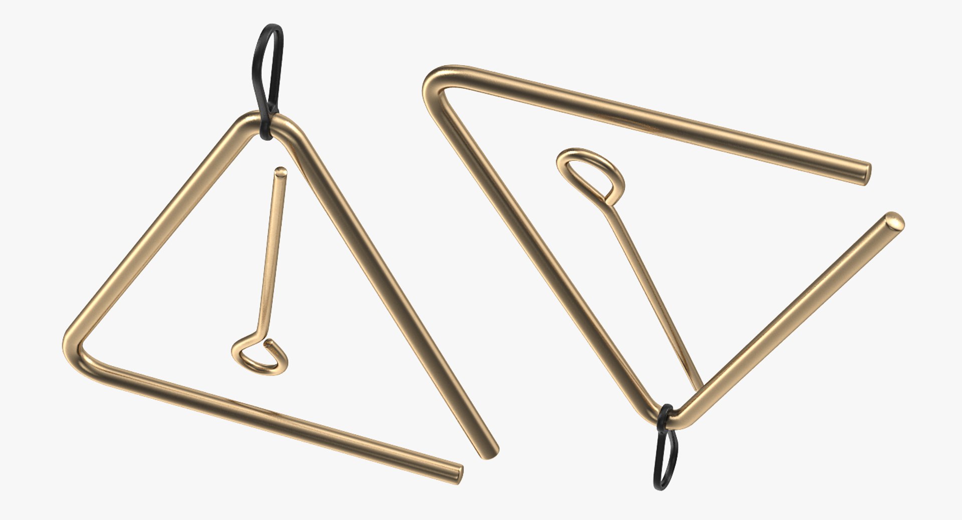 3D Bronze Musical Triangle - TurboSquid 1418480