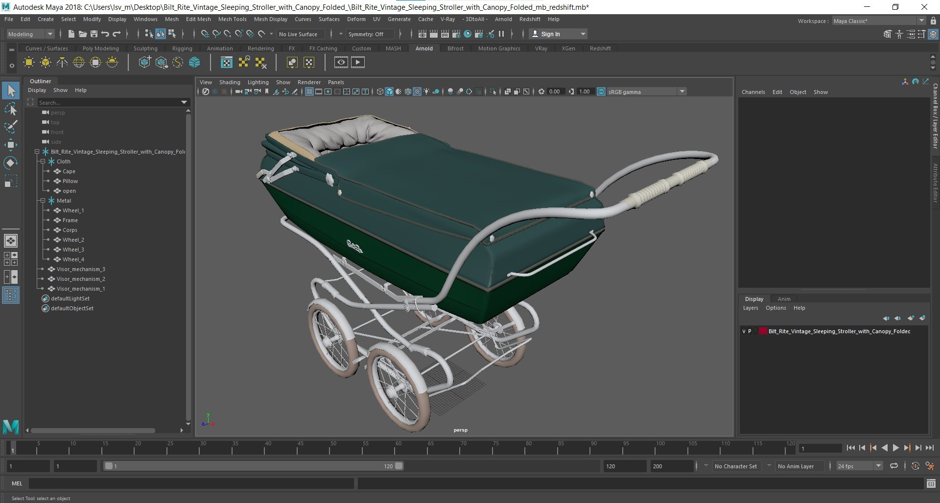 Bilt Rite Vintage Sleeping Stroller With Canopy Folded Model ...