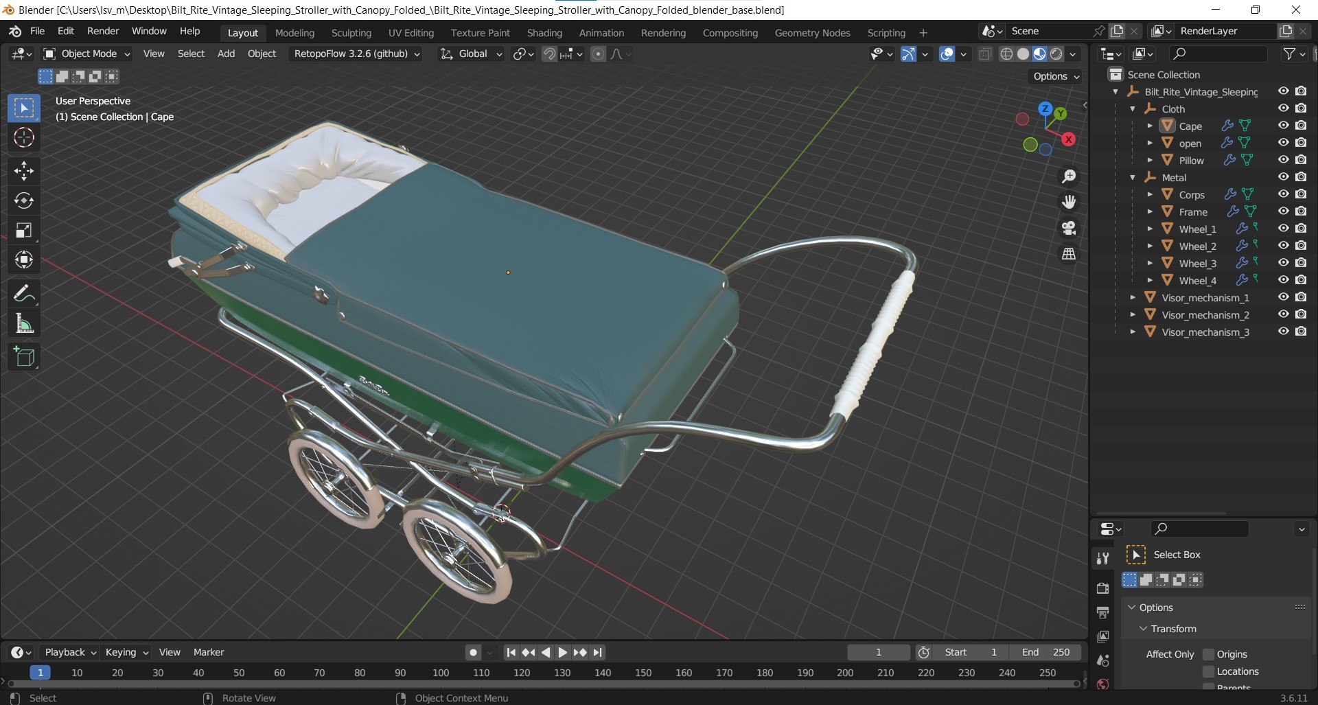 Bilt Rite Vintage Sleeping Stroller With Canopy Folded Model ...