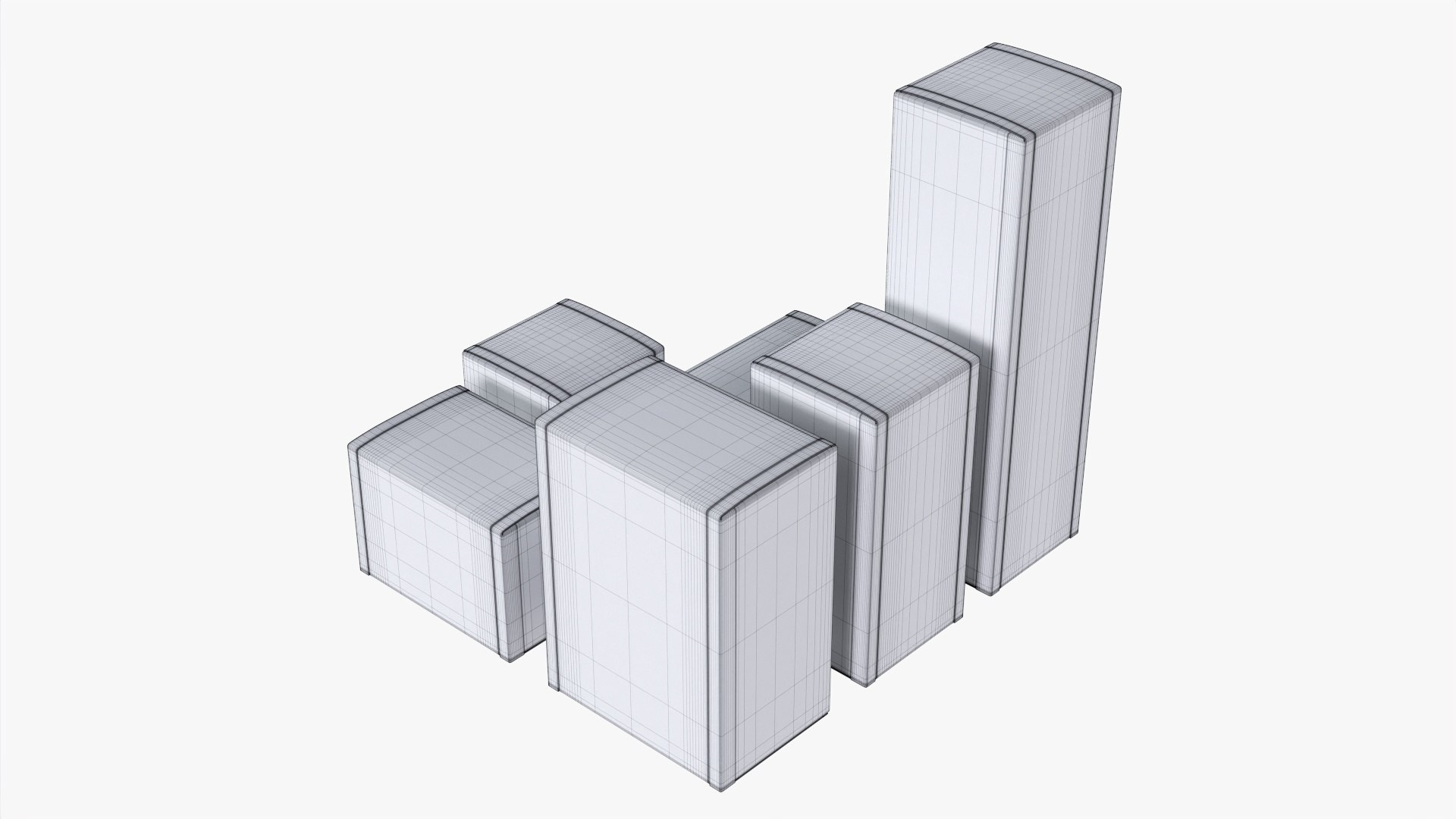 3D Model Paper Boxes Mockup Set 02 - TurboSquid 1842876