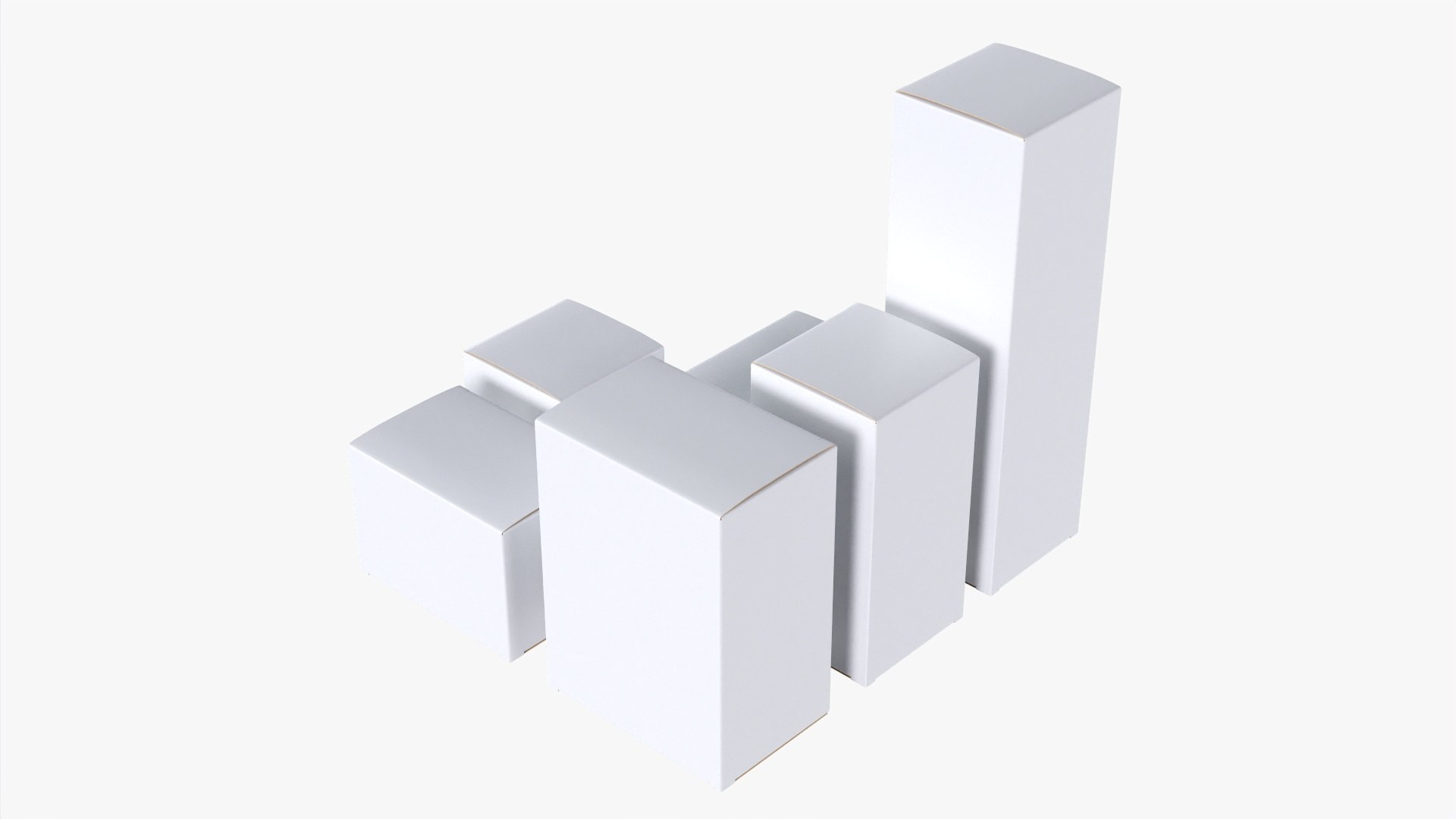 3D Model Paper Boxes Mockup Set 02 - TurboSquid 1842876