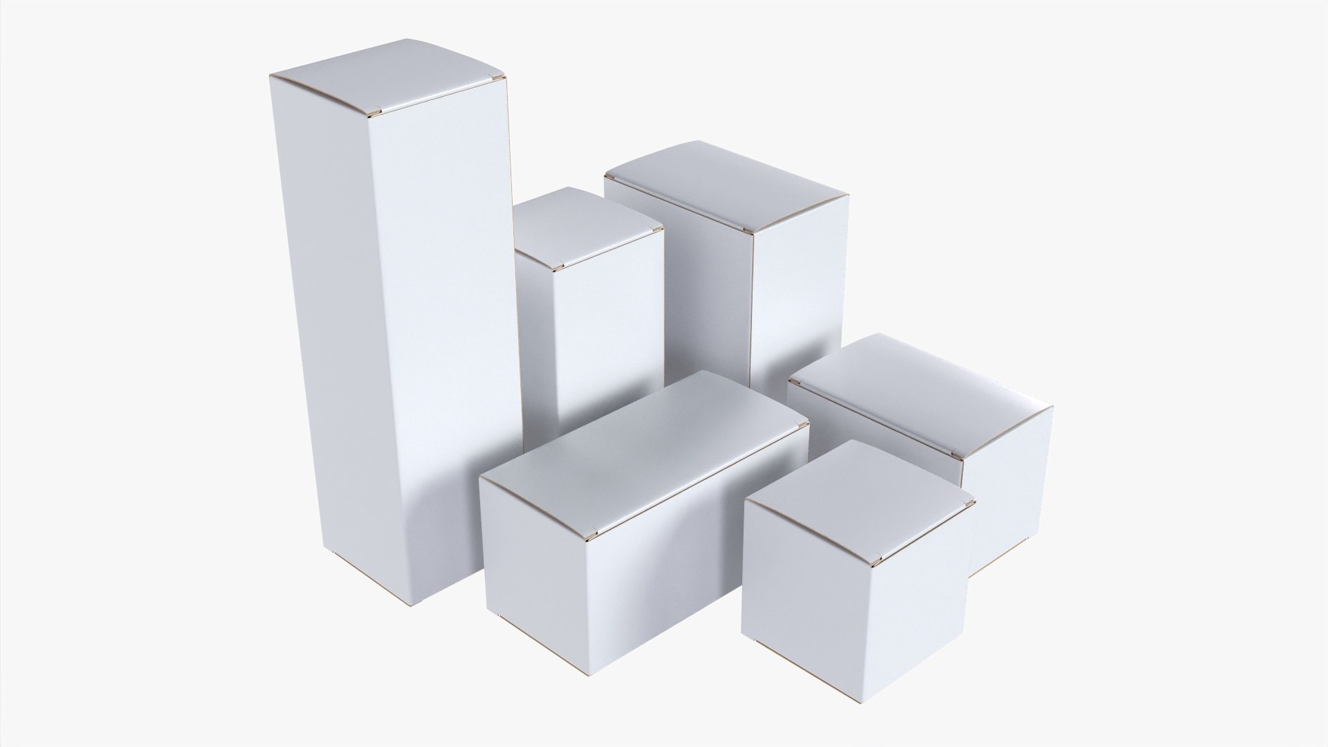 3D Model Paper Boxes Mockup Set 02 - TurboSquid 1842876