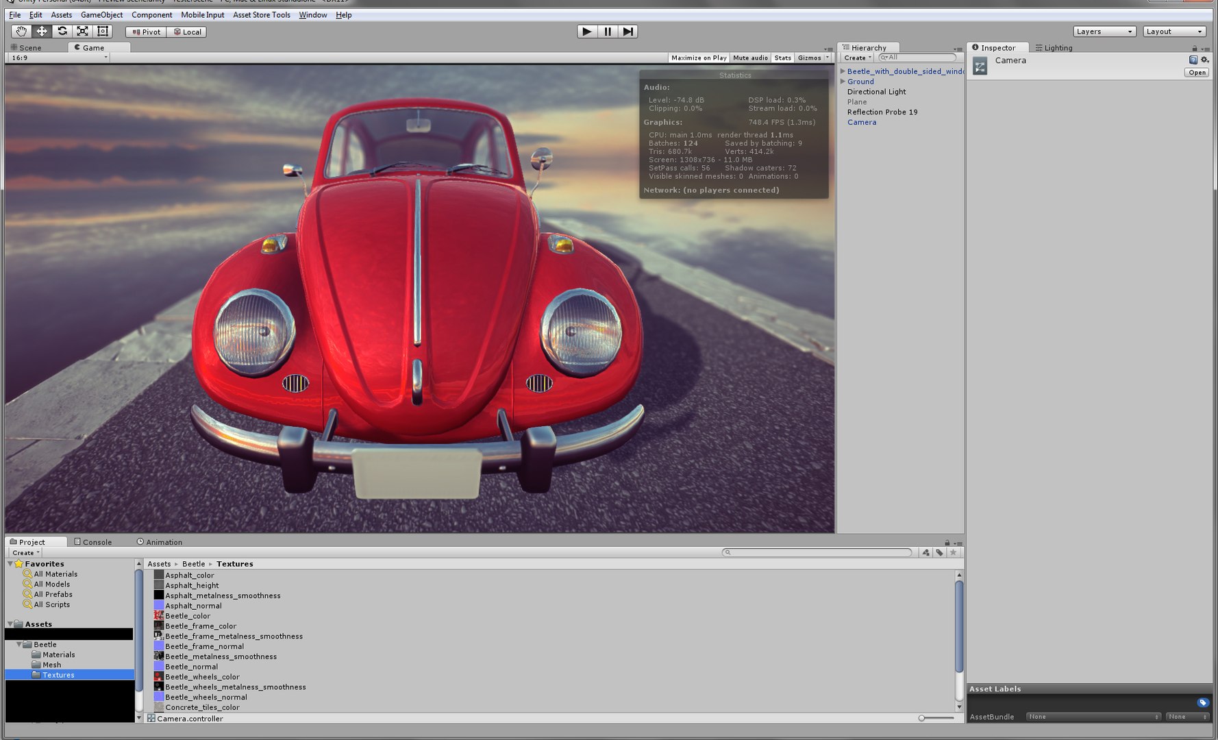 3d Volkswagen Beetle Car Ready Model