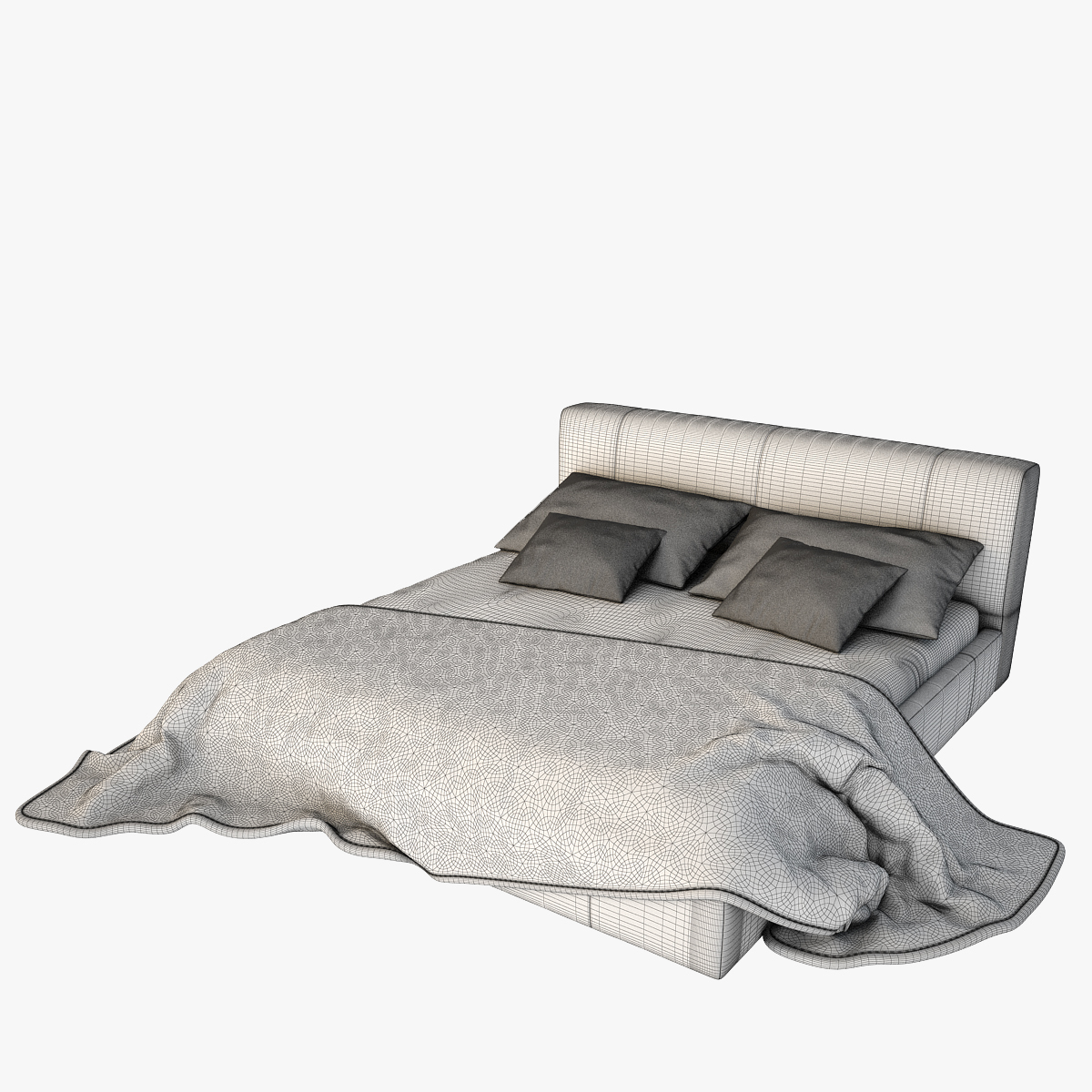 modern contemporary bed realistic max