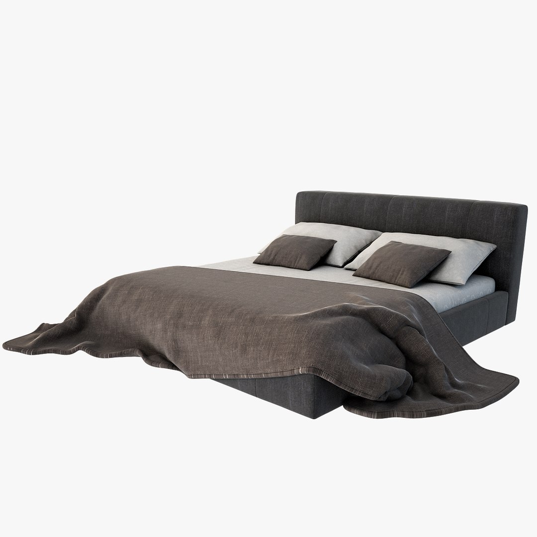 modern contemporary bed realistic max