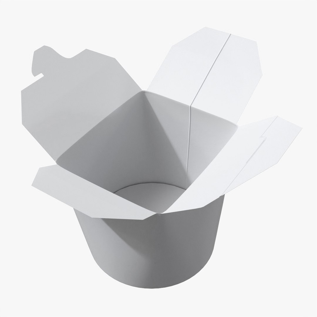 Microwavable paper take-away container open 3D model - TurboSquid 1861533