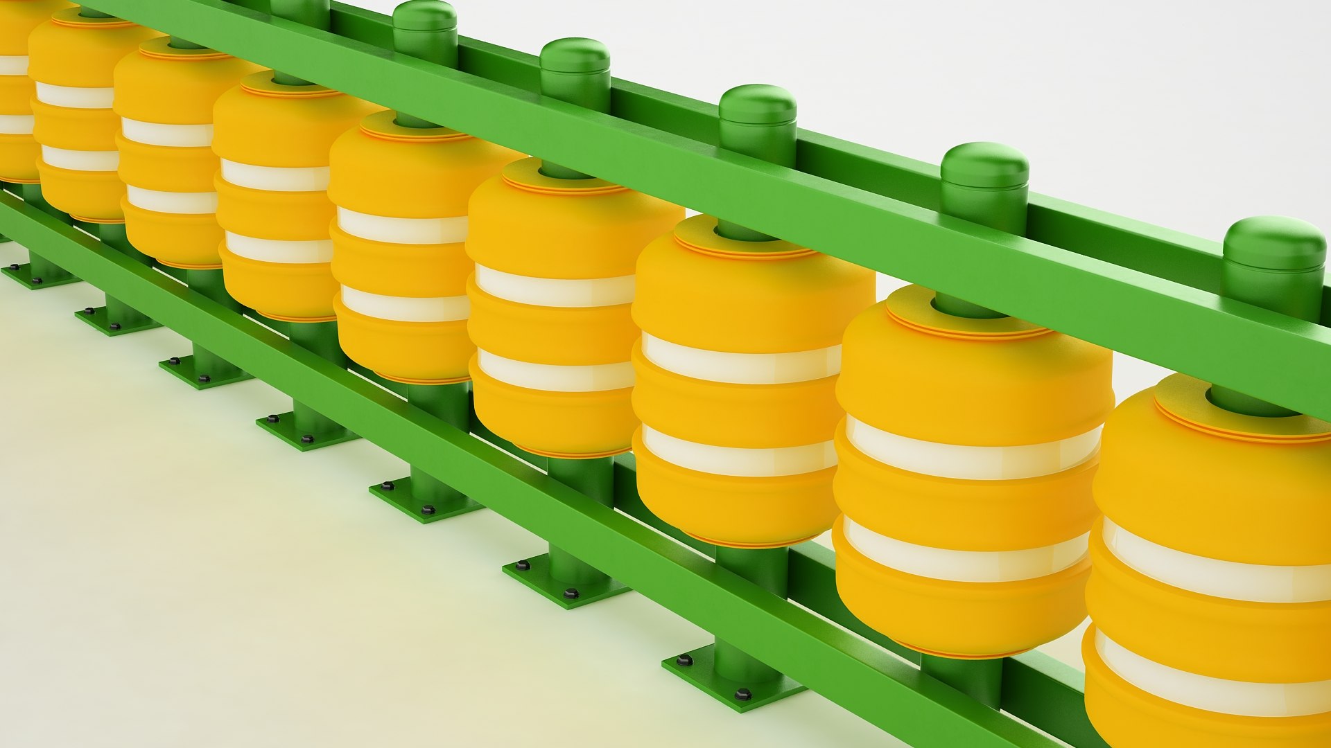Safety Roller Barrier 3D Model - TurboSquid 1622010