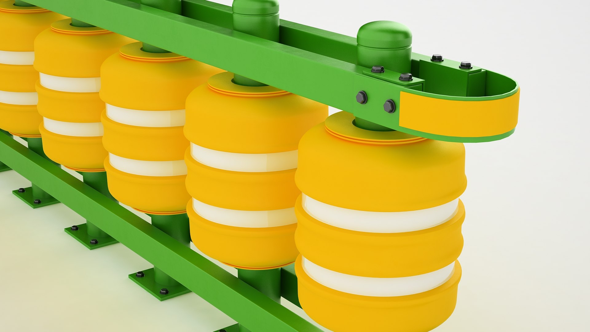 Safety Roller Barrier 3D Model - TurboSquid 1622010
