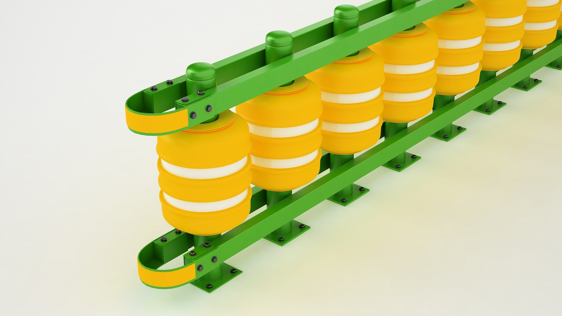 Safety Roller Barrier 3D Model - TurboSquid 1622010