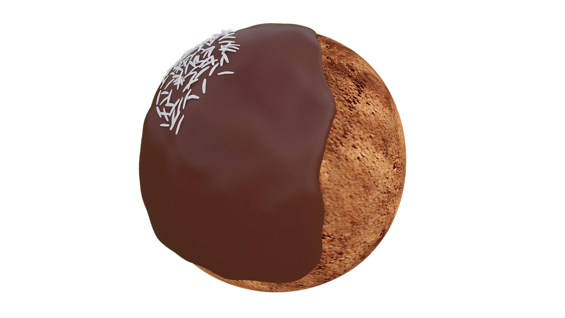 3D Glazed Chocolate Ball - TurboSquid 1918172