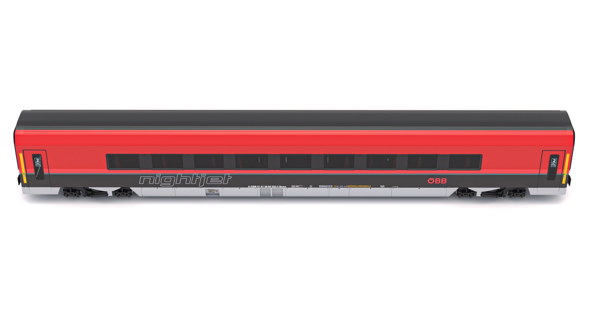 Ampz Rail Wagon OBB Nightjet 3 3D - TurboSquid 2180785