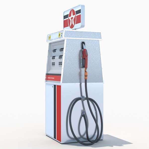 3d model texaco fuel dispenser