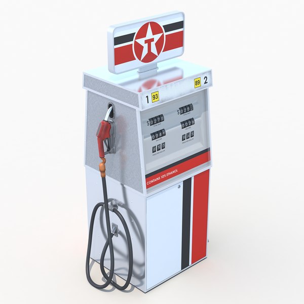 3d model texaco fuel dispenser