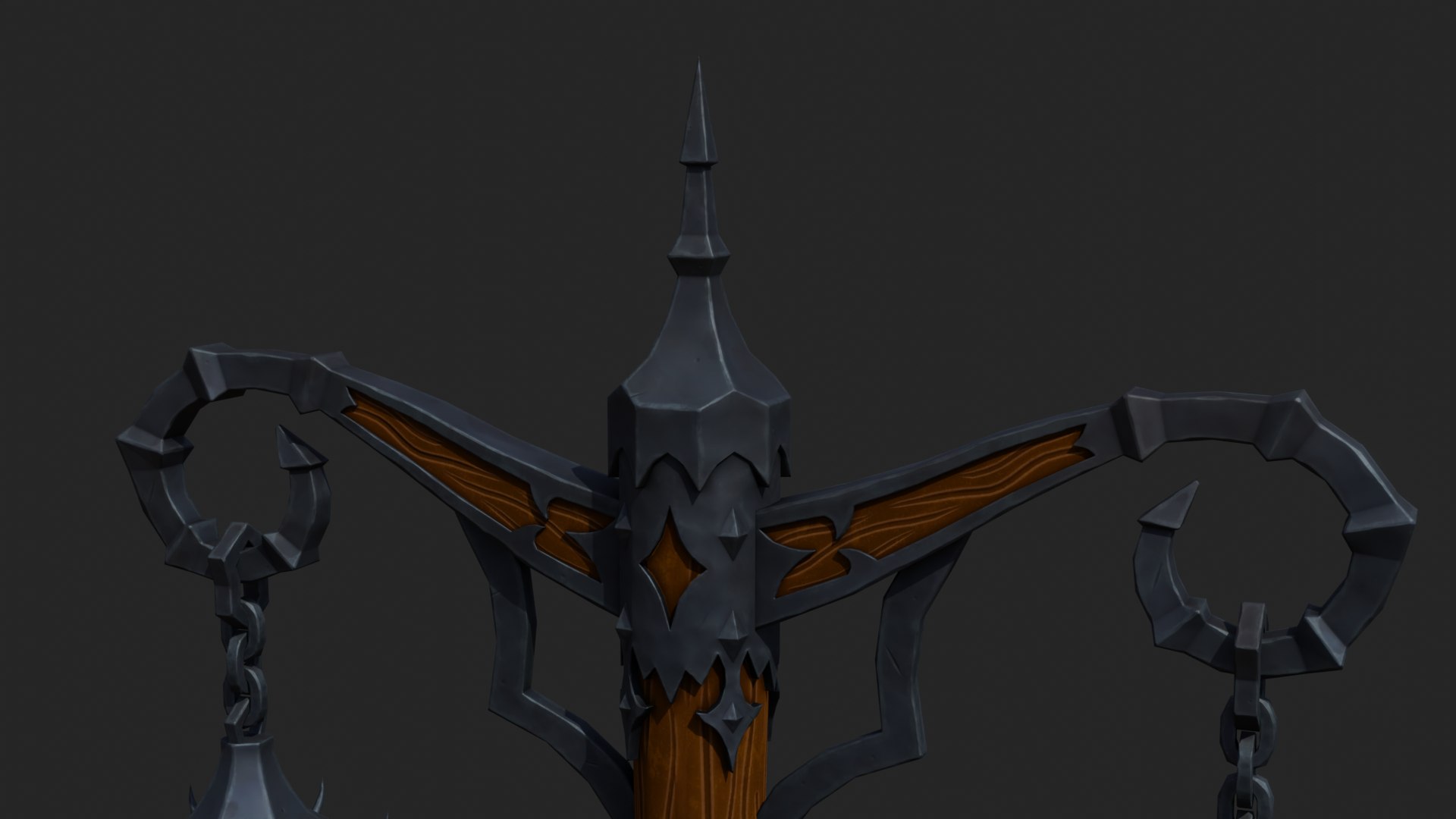 Stylized Lamp Post With 5 Lights 3D - TurboSquid 2090589