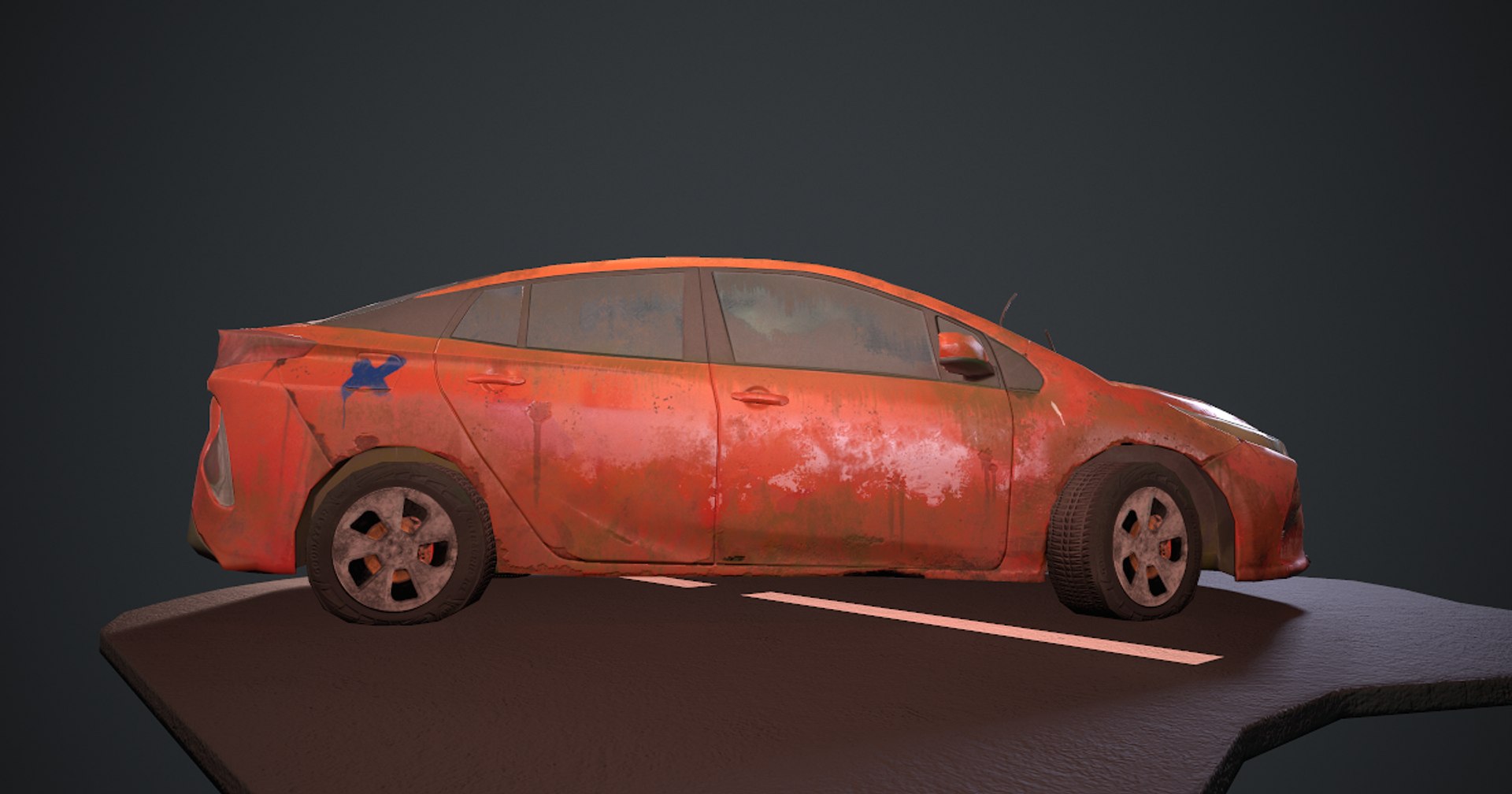 3D Abandoned Car Model - TurboSquid 1642457